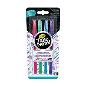 Crayola Iridescent Gel Pens, Office & School Supplies, 1.0Mm Medium Pt., 4Count