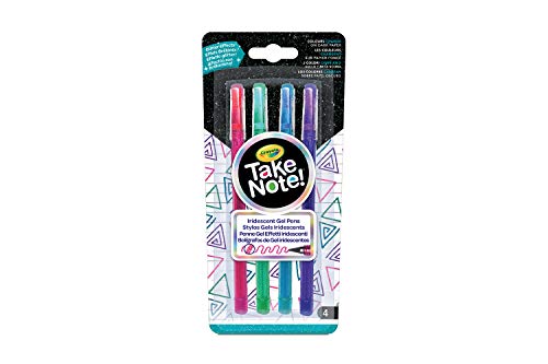 Crayola Iridescent Gel Pens, Office & School Supplies, 1.0Mm Medium Pt., 4Count