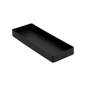 amazon basics plastic desk organizer – half accessory tray, black