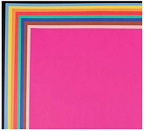 School Smart 1485739 Railroad Board, 4-ply Thickness, 22" x 28", Assorted Color (Pack of 25)