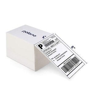 thermal labels, polono 4″ x 6″ direct thermal shipping labels (pack of 500), perforated fanfold labels compatible with label printer, munbyn, rollo, idprt sp420, sp410, polono pl60, commercial grade