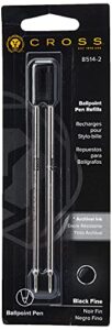 cross ballpoint pen refill – black – fine – dual pack