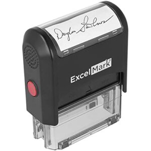 custom signature stamp – self inking – black ink – small