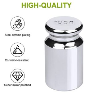 7 PCS Calibration Weights, Scale Calibration Weight Set 1g 2g 5g 10g 20g 50g 100g, Carbon Steel Small Weight, Scale Weights for Digital Scale, Gram Scale Balance, Jewelry Scale (Silver)