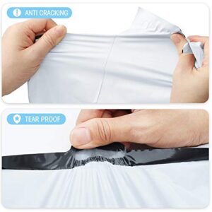 Fuxury 12x15.5 Inches 100pc White Poly Mailers Shipping Bags for Clothing Mailing & Shipping Self Sealing Envelopes Boutique Custom Bags Enhanced Durability Multipurpose Items Safe Protected