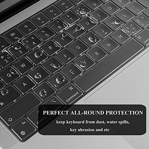 EooCoo Compatible with New MacBook Air 13.6 inch Case 2022 A2681 M2 Chip with Retina Display，Plastic Hard Shell Case + TPU Keyboard Skin Cover + Screen Protector - Crystal Clear