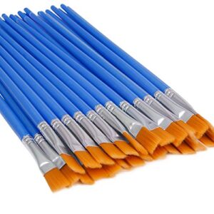 upins 30 pcs flat paint brushes,small brush bulk for detail painting