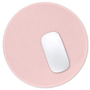 hsurbtra mouse pad, premium-textured small round mousepad 8.7 x 8.7 inch pink, stitched edge anti-slip waterproof rubber mouse mat, pretty cute mouse pad for office home gaming laptop men women kids