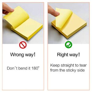 Sticky Notes 3x3 Inches Bulk 28 Pack 2800 Sheets Colored Self-Stick Pads, 100 Sheets/Pad, 4 Bright Colors (Yellow, Green, Pink, Blue) for Office Supplies, School, Home