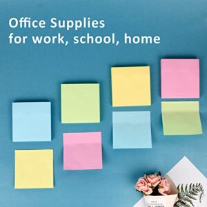 Sticky Notes 3x3 Inches Bulk 28 Pack 2800 Sheets Colored Self-Stick Pads, 100 Sheets/Pad, 4 Bright Colors (Yellow, Green, Pink, Blue) for Office Supplies, School, Home