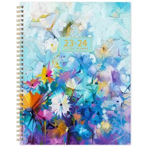 2023-2024 monthly planner/calendar – monthly planner 2023-2024 with two-side pocket, january 2023-december 2024, 9″ x 11″, two years monthly planner, flexible cover, perfect organizer