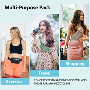 Fanny Packs for Women Belt Bag Crossbody,Fashionable Waist Bag Cute Hip Bum Bag for Travel Running Hiking Workout (Black)