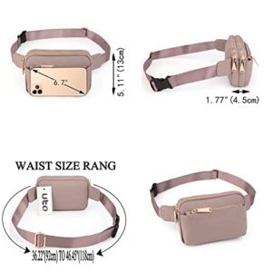 UTO Fanny Pack for Women Men Belt Bag Fashion Designer Chest Waist Packs Hip Bumbags for Outdoors Shopping Workout Traveling Hiking