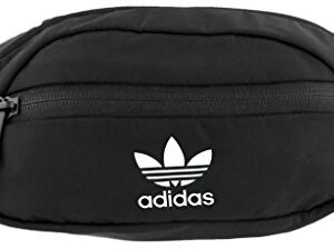 adidas Originals National Waist Fanny Pack-Travel Bag, Black/White, One Size