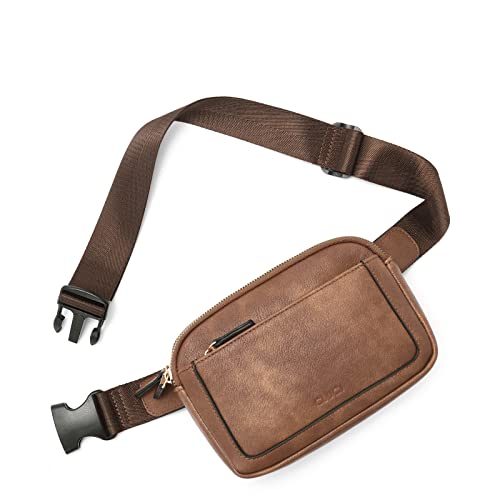 CLUCI Belt Bag for Women, Mini Everywhere Crossbody Waist Bag Adjustable Strap, Vegan Leather Women's Fanny Pack