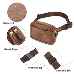 CLUCI Belt Bag for Women, Mini Everywhere Crossbody Waist Bag Adjustable Strap, Vegan Leather Women's Fanny Pack