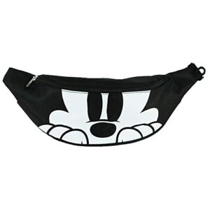 disney mickey mouse double pocket fanny waist pack, black