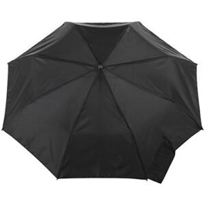 totes Titan Automatic Open Close Windproof & Water-Resistant Foldable Umbrella, Black