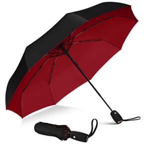 repel umbrella windproof travel umbrella – wind resistant, small – compact, light, automatic, strong steel shaft, mini, folding and portable – backpack, car, purse umbrellas for rain – men and women