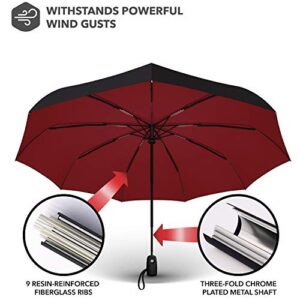 Repel Umbrella Windproof Travel Umbrella - Wind Resistant, Small - Compact, Light, Automatic, Strong Steel Shaft, Mini, Folding and Portable - Backpack, Car, Purse Umbrellas for Rain - Men and Women