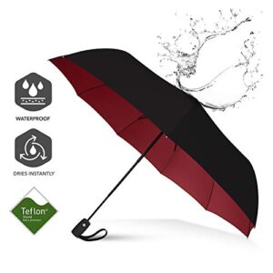 Repel Umbrella Windproof Travel Umbrella - Wind Resistant, Small - Compact, Light, Automatic, Strong Steel Shaft, Mini, Folding and Portable - Backpack, Car, Purse Umbrellas for Rain - Men and Women