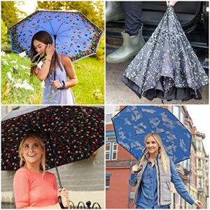 totes InBrella Reverse Close Umbrella, Invisible Water Repellent Coating, Auto Close