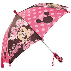 Disney and Slicker, Toddler Or Little Girl Rainwear Ages 2-7 Umbrella, Minnie Mouse Pink, SMALL AGE 2-3 US