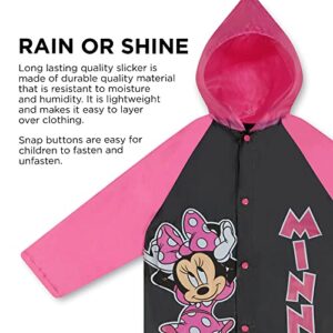 Disney and Slicker, Toddler Or Little Girl Rainwear Ages 2-7 Umbrella, Minnie Mouse Pink, SMALL AGE 2-3 US