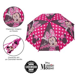 Disney and Slicker, Toddler Or Little Girl Rainwear Ages 2-7 Umbrella, Minnie Mouse Pink, SMALL AGE 2-3 US