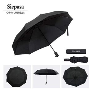 SIEPASA Two Packs Auto Open & Close Small Travel Umbrella Compact for Backpack-Umbrellas for Rain, Windproof Lightweight Strong Mini Portable Umbrellas for Men and Women.(Black, 2 Pack)