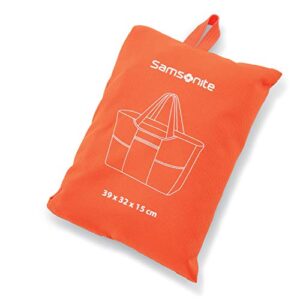 Samsonite Foldaway Packable Tote Sling Bag, Orange Tiger, 15.35x12.59x5.9 inches