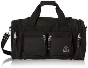 rockland duffel bag, black, 18.5 in x 10.5 in x 8.5 in