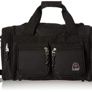 Rockland Duffel Bag, Black, 18.5 in X 10.5 in X 8.5 in