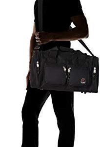 Rockland Duffel Bag, Black, 18.5 in X 10.5 in X 8.5 in