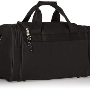 Rockland Duffel Bag, Black, 18.5 in X 10.5 in X 8.5 in