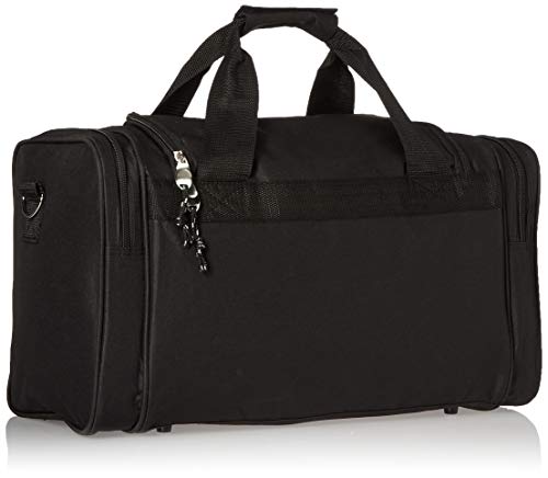 Rockland Duffel Bag, Black, 18.5 in X 10.5 in X 8.5 in