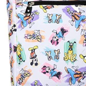 Disney Zipper Tote Travel Bag Mickey Minnie Donald Daisy Goofy Pluto Print