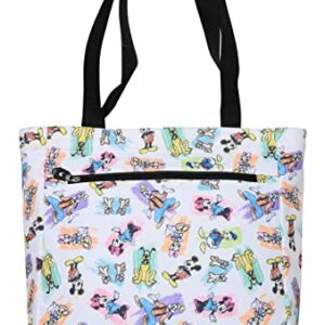 Disney Zipper Tote Travel Bag Mickey Minnie Donald Daisy Goofy Pluto Print