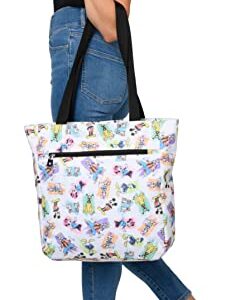 Disney Zipper Tote Travel Bag Mickey Minnie Donald Daisy Goofy Pluto Print