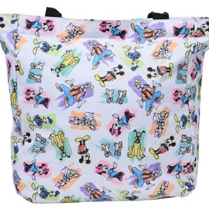 Disney Zipper Tote Travel Bag Mickey Minnie Donald Daisy Goofy Pluto Print