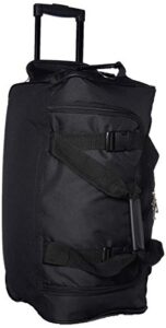 rockland rolling duffel bag, black, 22-inch