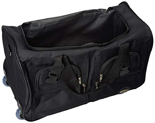 Rockland Rolling Duffel Bag, Black, 22-Inch