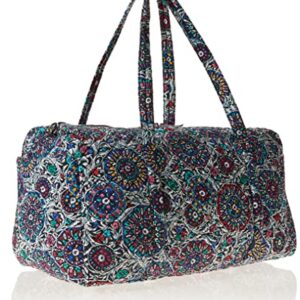 Vera Bradley Women's Large Travel Duffel Bag, Stained Glass Medallion-Recycled Cotton, One Size