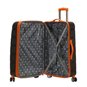 Rockland Melbourne Hardside Expandable Spinner Wheel Luggage, Charcoal, 2-Piece Set (20/28)