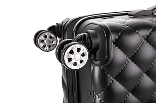 Rockland Melbourne Hardside Expandable Spinner Wheel Luggage, Quilt, Carry-On 20-Inch