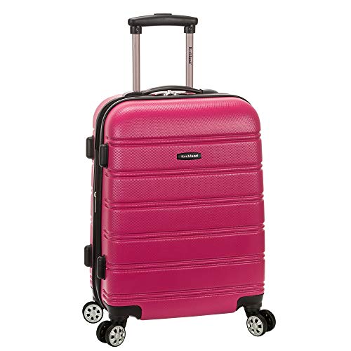 Rockland Melbourne Hardside Expandable Spinner Wheel Luggage, Magenta, Carry-On 20-Inch