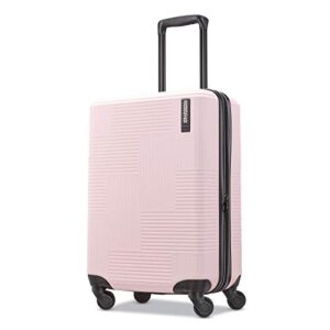 american tourister stratum xlt expandable hardside luggage with spinner wheels, pink blush, carry-on 21-inch