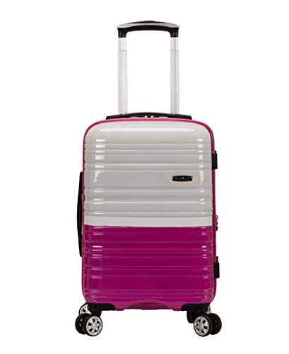 Rockland Melbourne Hardside Expandable Spinner Wheel Luggage, Two Tone White, 2-Piece Set (20/28)