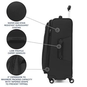 Travelpro Maxlite 5 Softside Expandable Luggage with 4 Spinner Wheels, Lightweight Suitcase, Men and Women, Black, Checked-Medium 25-Inch