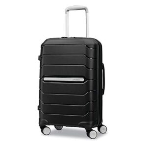 samsonite freeform hardside expandable with double spinner wheels, carry-on 21-inch, black